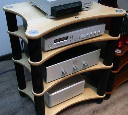 Стойка для аудио Solid Tech Radius Solo 4 Birch