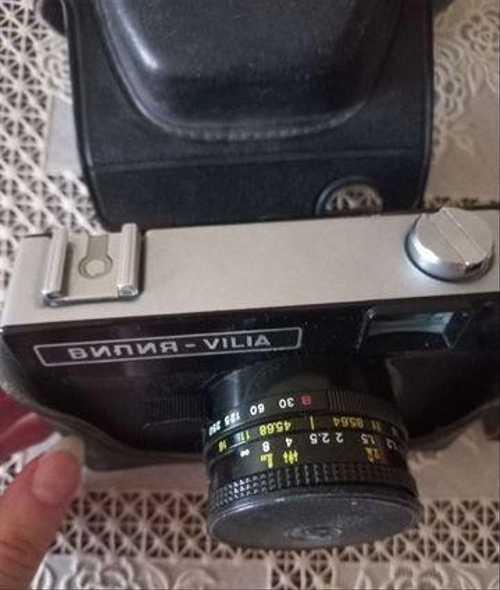 Пленочный ретро-фотоаппарат Вилия, ч/б, рабочее со