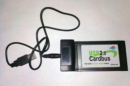 Плата расширения pcmcia к USB 2.0 CardBus 4 порта