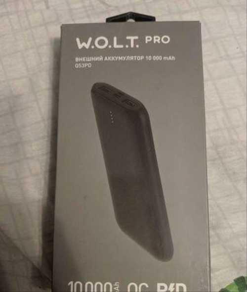W.O.L.T pro powerbank 10000 qc 3.0 новый