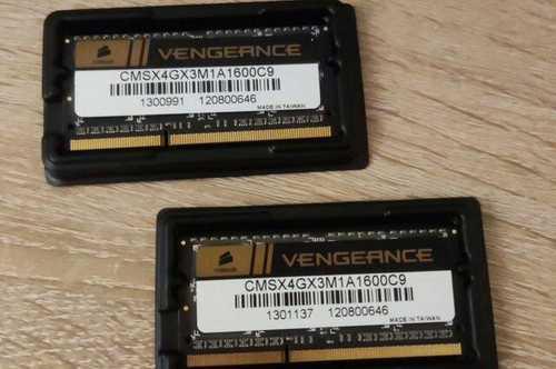 Corsair Vengeance 2x4gb для ноутбука