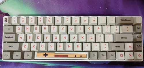 Кастомная клавиатура 65 белые свичи pbt кейкапы