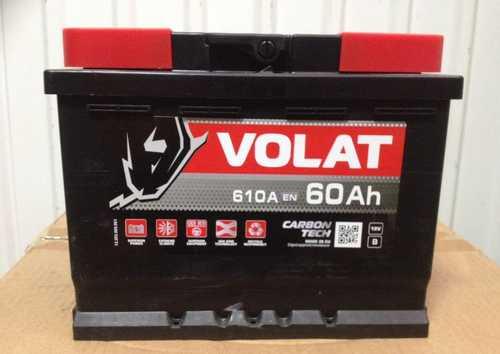 Аккумулятор Новый Volat 60Ah 610A Прямой полярност
