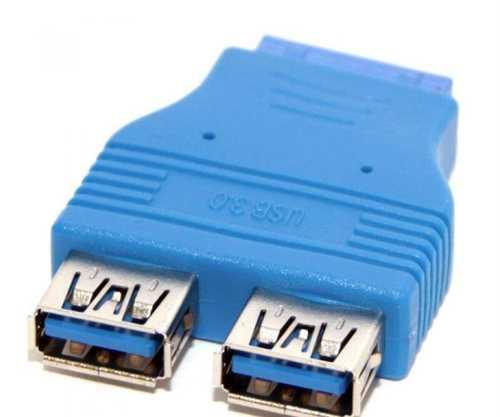 Переходник 5bites UA-3004 USB 3.0 2*AF / 20PIN