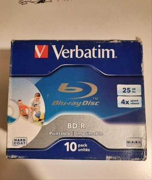 Blu ray диски Verbatim BD-R 25gb Printable
