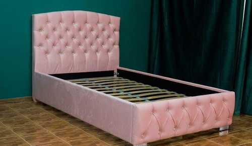 Розовая кровать для девочки 120 200