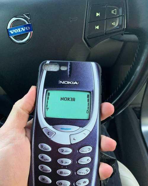 Чехол для iPhone 8 plus с принтом Nokia 3310