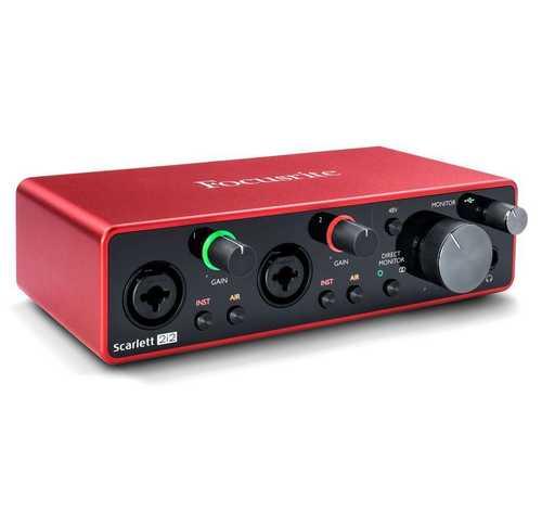 Интерфейс Focusrite Scarlett 2i2 3rd Gen,новый