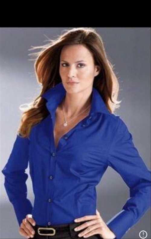 Женские рубашки синего цвета