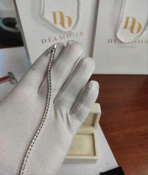 Теннисный браслет с бриллиантами 1,05ct (в наличии