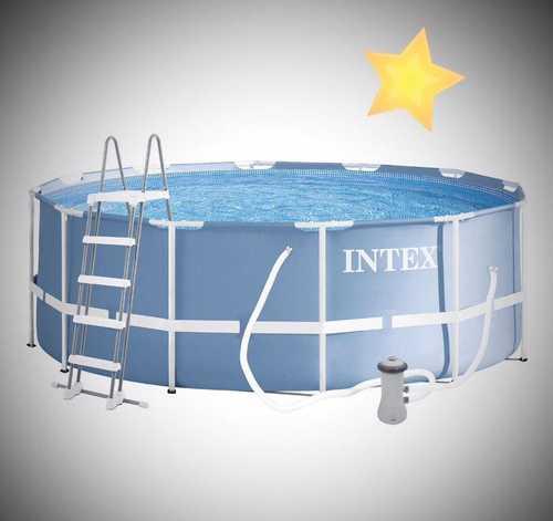 Бассейн 366*122 каркасный с фильтром intex