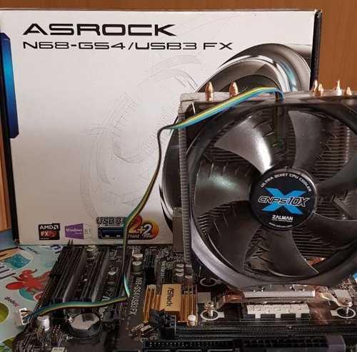 Матплата ASRock N68-GS4 + Проц AMD FX-6300