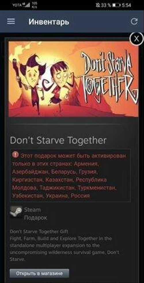 Продажа игры Don't Starve Together