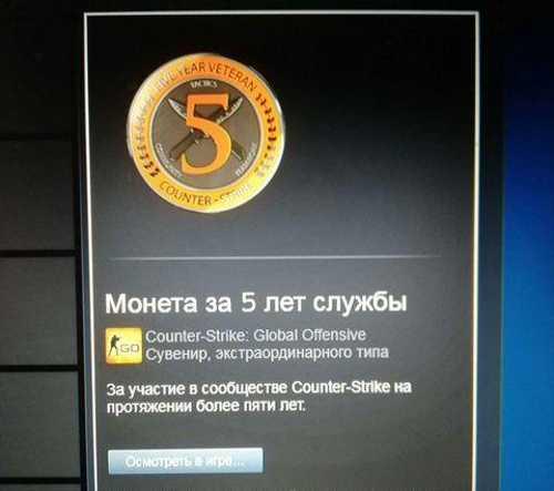 Манжета за 10 и за 5 лет службы в cs:go