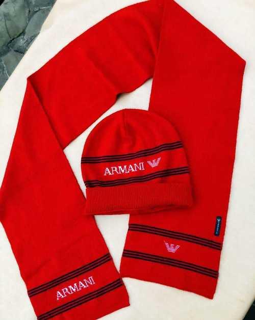 Шапка и шарф детские armani