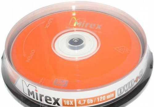 Диски (болванки), DVD+R, 4.7 Gb, 16x, 10 штук