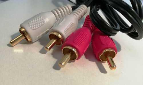 Кабель 2RCA x 2RCA, 1 метр, новый