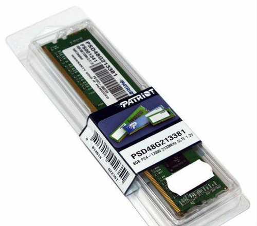 Новые Модули Памяти озу patriot 8GB DDR4