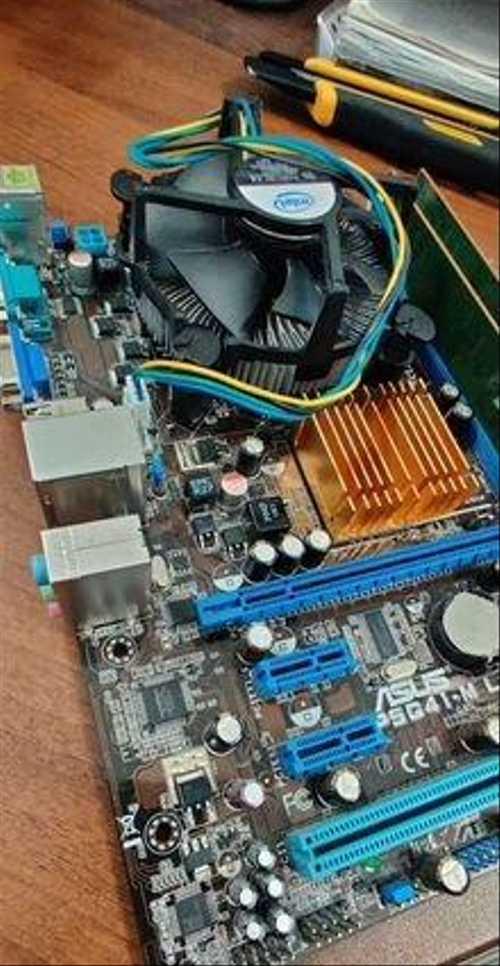Мать Asus P5G41-M LX + Pentium e6500 + 2gb ddr2
