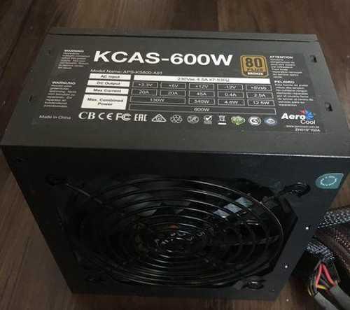Блок питания для пк AeroCool kcas 600W 80+ Bronze