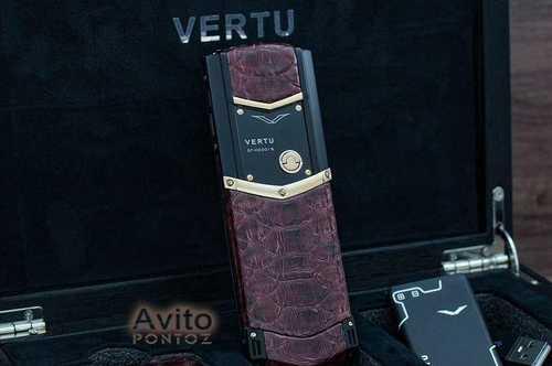 Vertu S Design Black Gold кожа питона