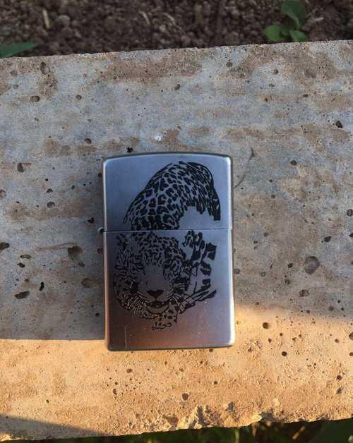 Zippo 205 Leopard, Satin Chrome, 2015 г.в