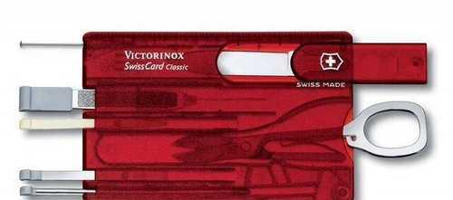 Швейцарская карточка Victorinox SwissCard, красная