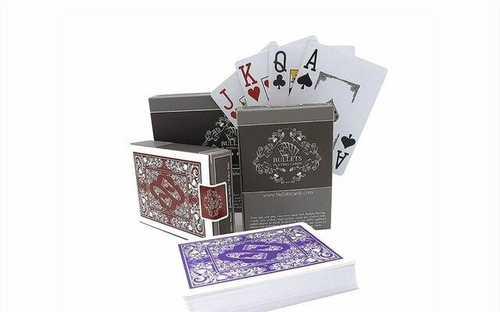 Набор 2 в 1 карты игральные для покера Bullets