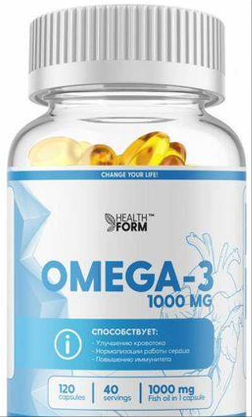 Антиоксидант Health Form Omega 3 1000 мг 120 капсу