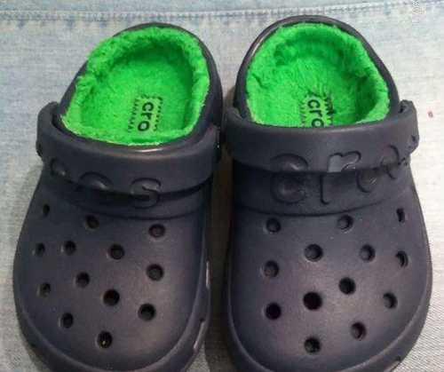Утепленные сабо crocs новые