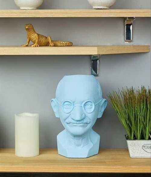 Статуэтка-органайзер «Махатма Ганди» / ваза-голова