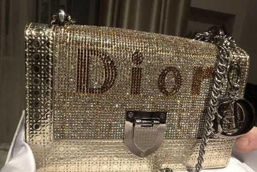 Клатч новый dior со стразами