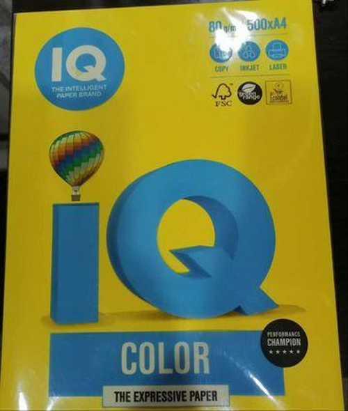 Бумага цветная QI color А4, 80г/м2, 500листов