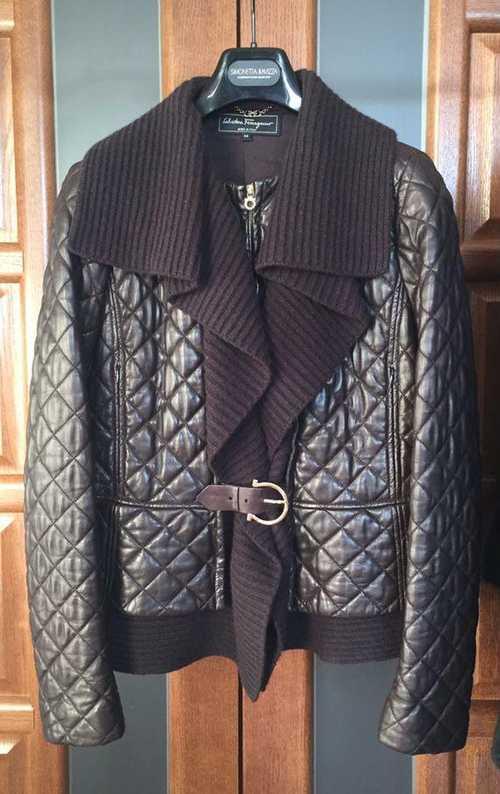 Кожаная куртка Salvatore Ferragamo оригинал 42 it