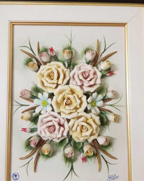 Панно. Фарфор Capodimonte. Италия