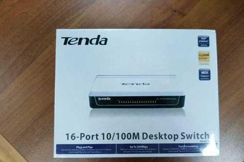 Коммутатор Tenda S16 16x100Mb неуправляемый(новый)