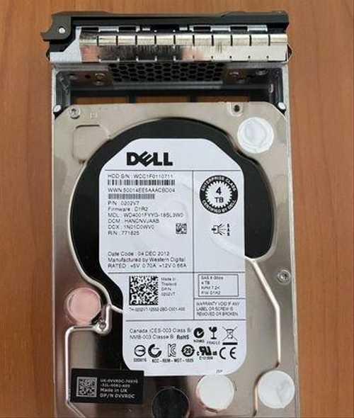 Жесткий диск SAS Dell 4TB 12G 7.2K 3.5"