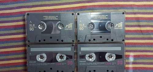 Аудиокассеты Maxell Xl II 2 и UD II 2 хром type Hi