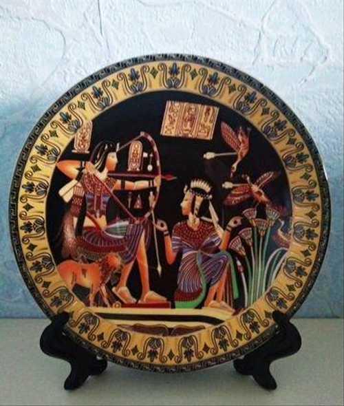 Декоративная тарелка "Египетские забавы". Новая