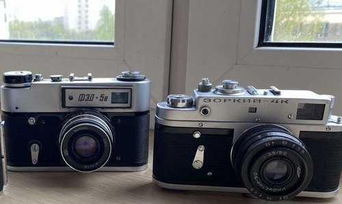 2 пленочных фотоаппарата Зоркий 4К и фэд-5В