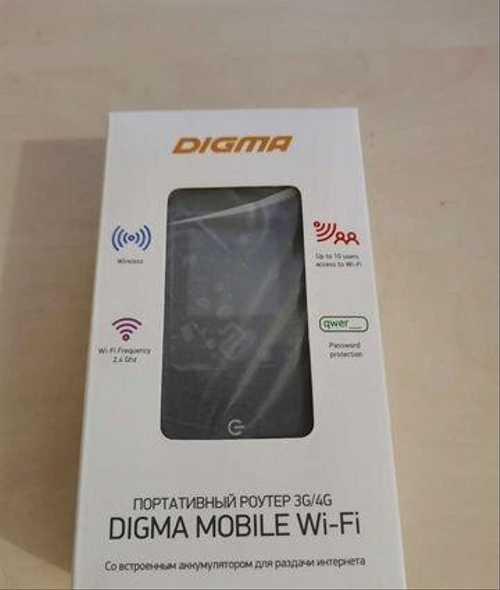Модем 3G/4G Mobile Wi-Fi Digma DMW1969 Black