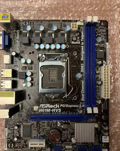 Материнская плата asrock h610m hdv. ASROCK h61m-HVS. ASROCK h61m HVS SATA. H61m-HVS. Материнка ASROCK h61m-HVS.