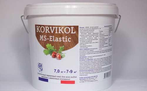 Клей для паркета Korvikol MS-Elastic - 7 кг