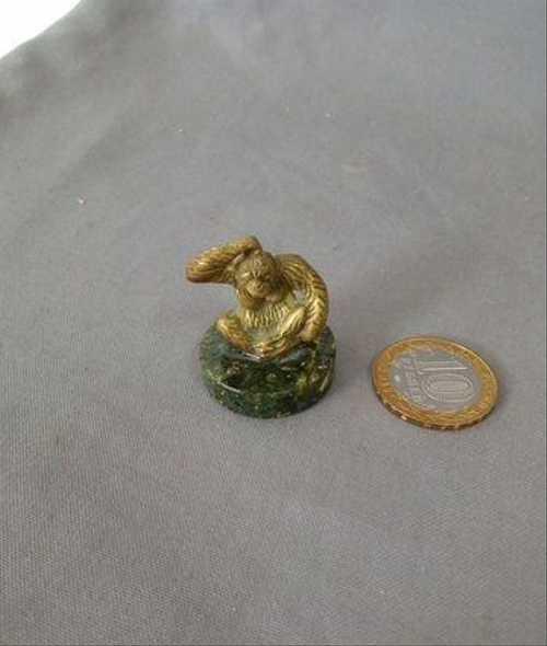 Статуэтка бронза камень миниатюра обезьяна