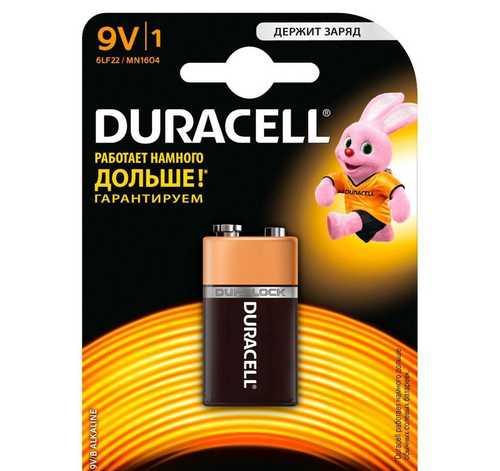 Батарейка крона duracell 9V MN1604/6LR61