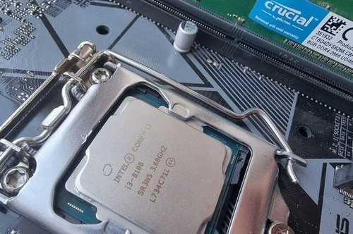 Проц Intel i3 8100+мать Asus B365+кулер+память 8GB