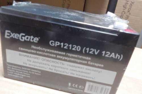 Аккумулятор ExeGate GP12120 12V 12ah акб ибп