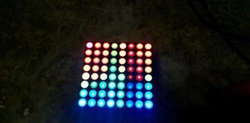 Arduino RGB контроллер с матрицей 6х6см