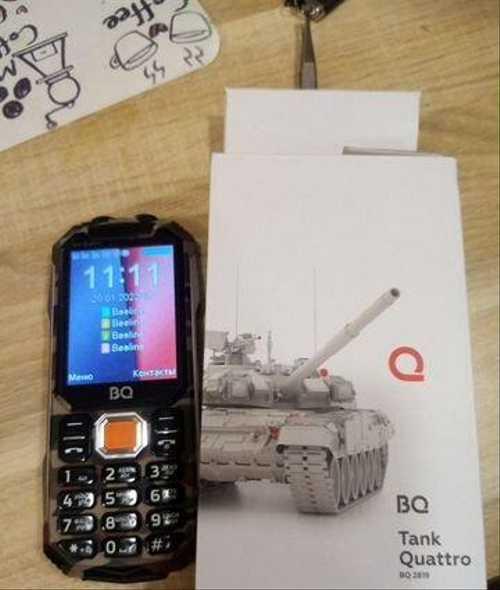 Телефон BQ 2819 Tank quattro 4 sim
