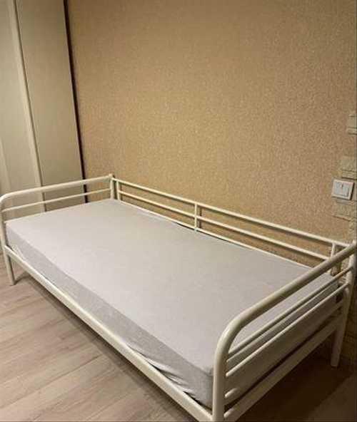 Кровать металлическая с матрасом 90х200
